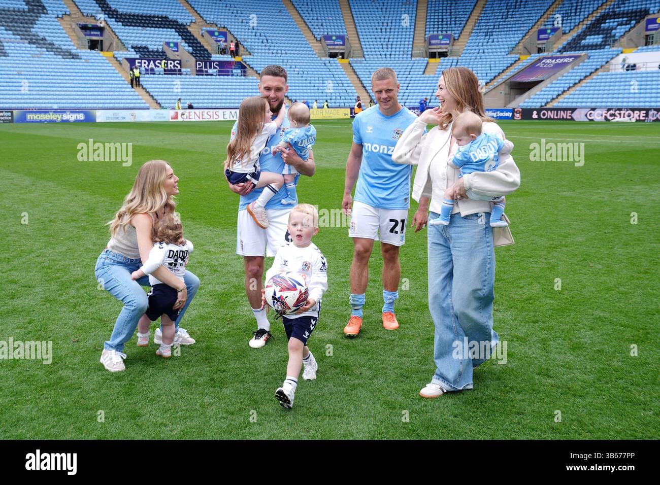 Coventry City's Matt Grimes, Jake Bidwell and families after the Sky ...