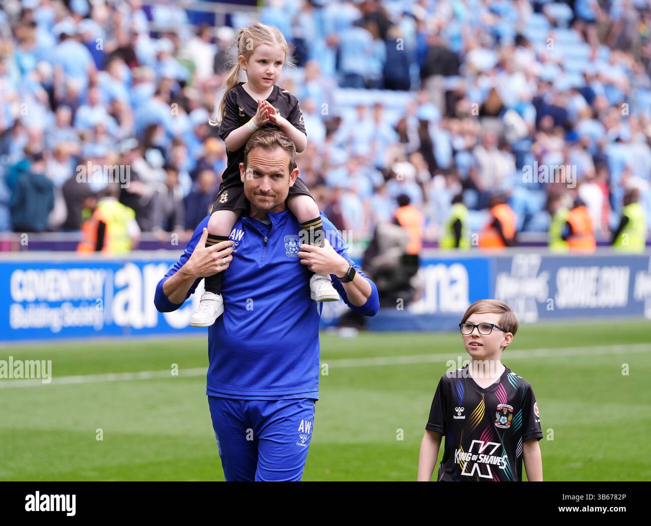 Coventry City Goalkeeping Coach Aled Williams and family after the Sky ...