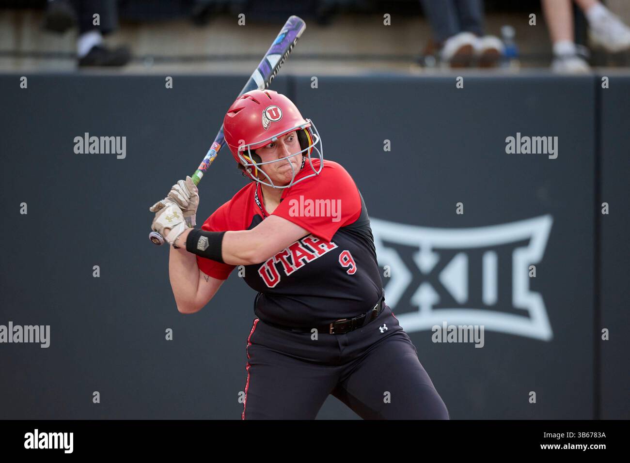 Utah Utes Emily Capobianco (9) bats during an NCAA softball game ...