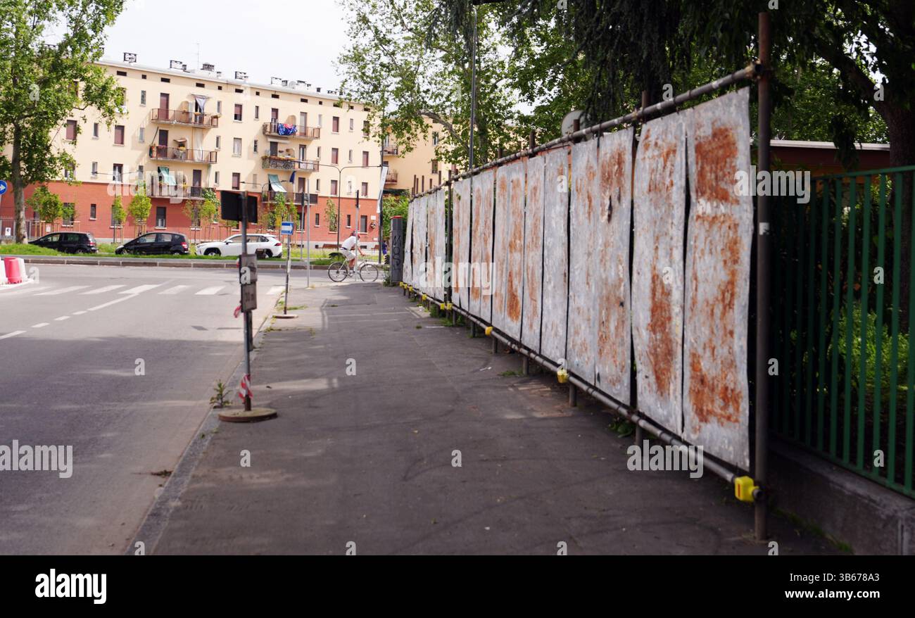 Milan, Italy. 03rd May, 2025. Milan, Electoral board without posters ...