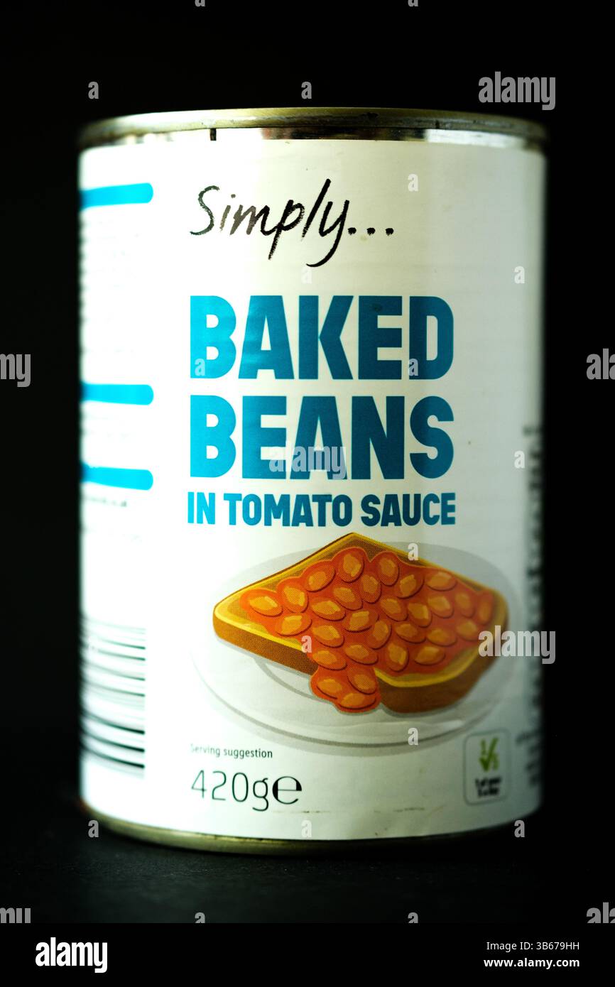 London UK, May 03 2025, Can of Lidl Baked Beans in Tomato Sauce Stock ...
