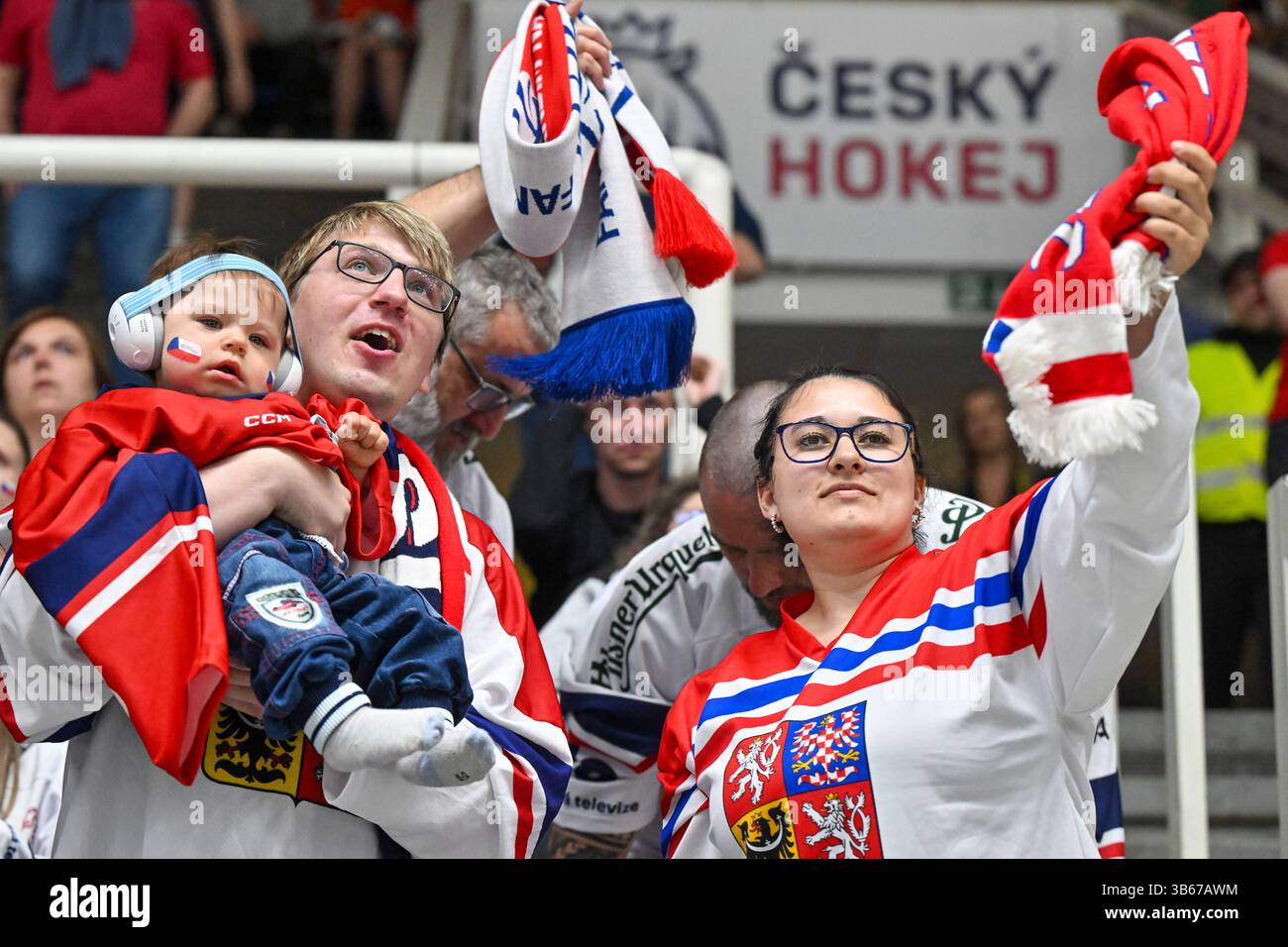 Brno, Czech Republic. 03rd May, 2025. Czech fans are seen during the ...