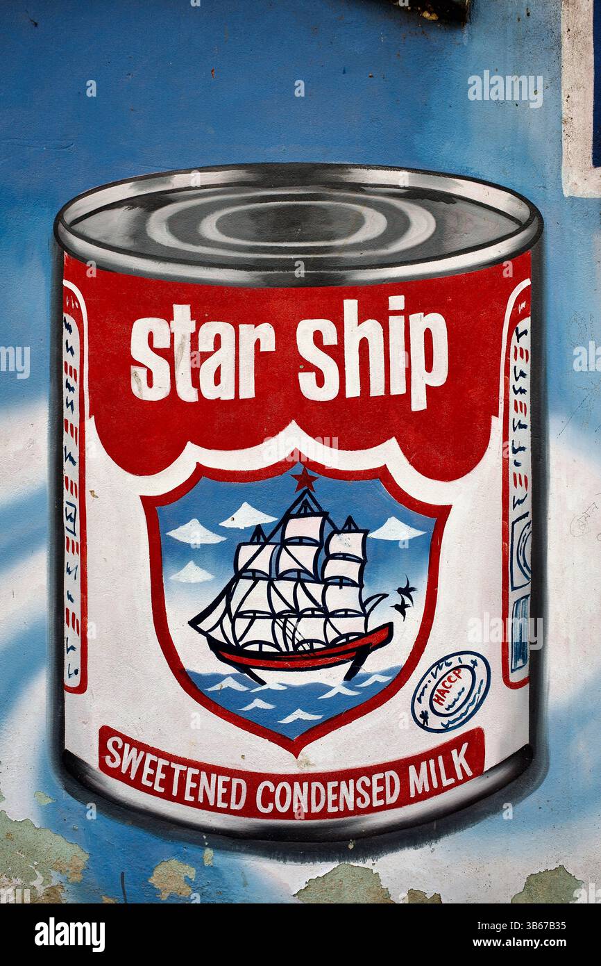 Hand-painted mural of Starship condensed milk, a product of Abul Khair ...
