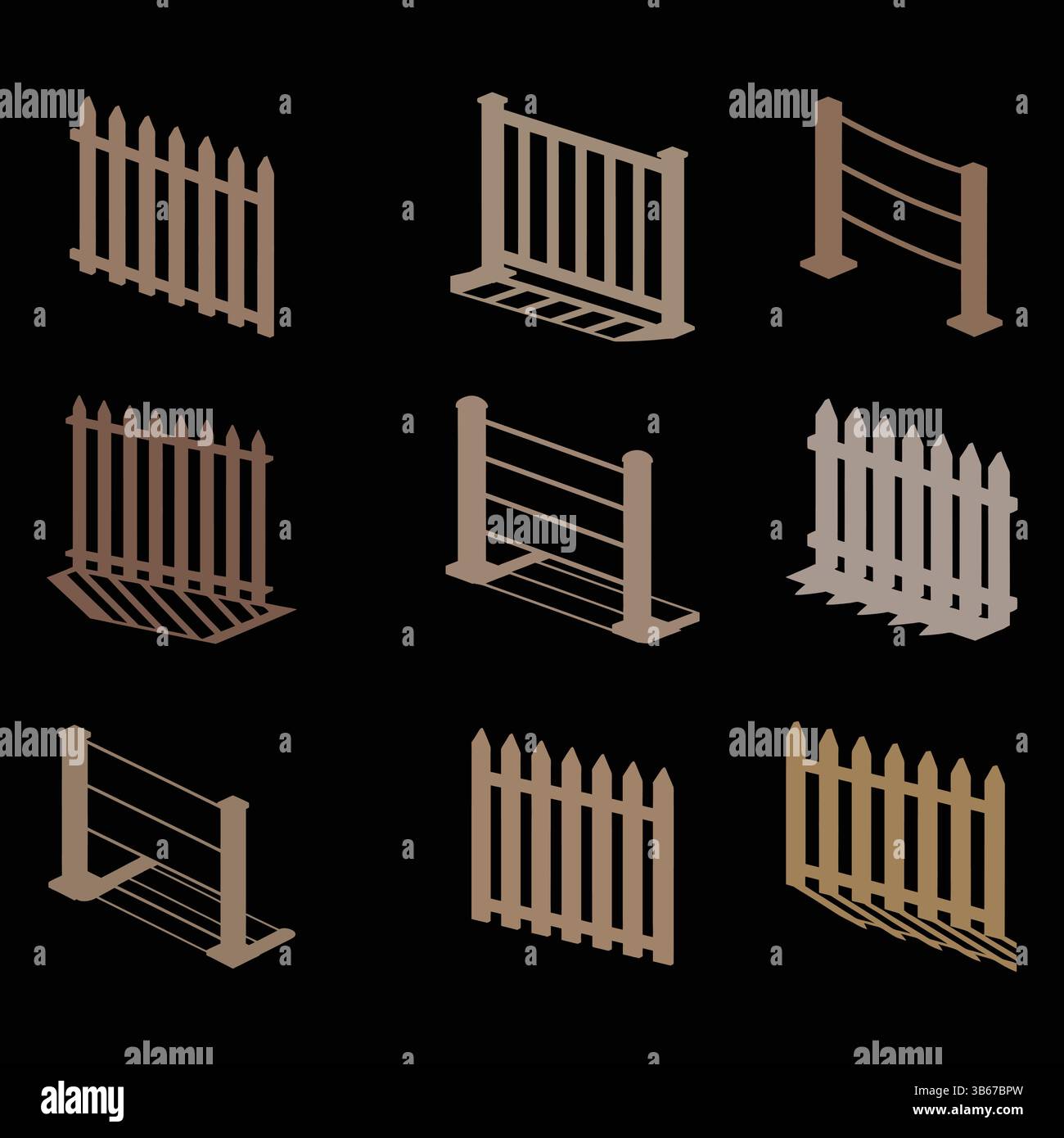 Garden fence ideas Stock Vector Images - Alamy