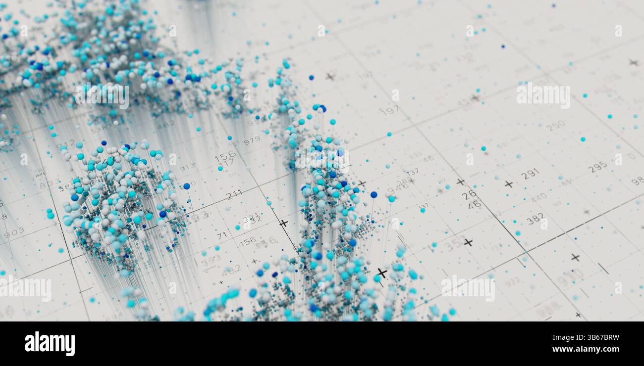 Abstract Data Clusters Visualization Ai Technology Neural Patterns