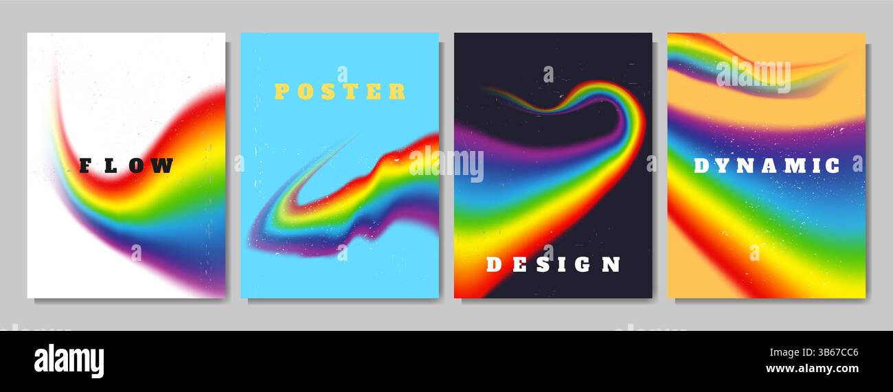 Rainbow fluid art Stock Vector Images - Alamy