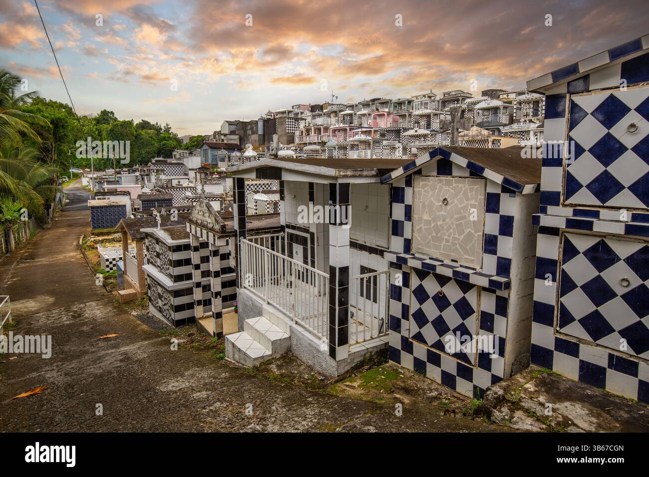 Famous cemetery, with numerous mausoleums and crypts, decorated with ...