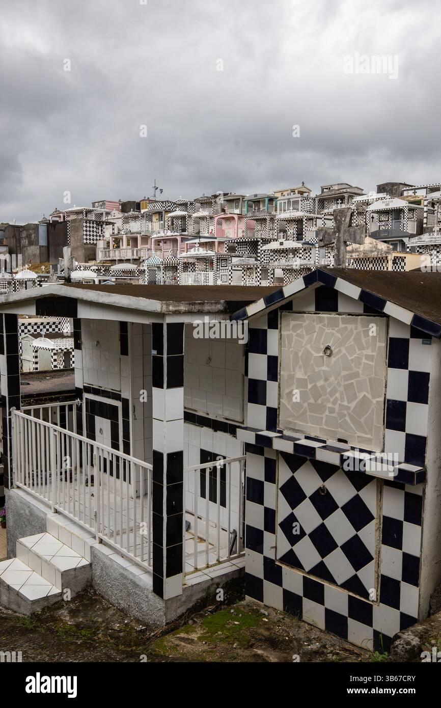 Famous cemetery, with numerous mausoleums and crypts, decorated with ...