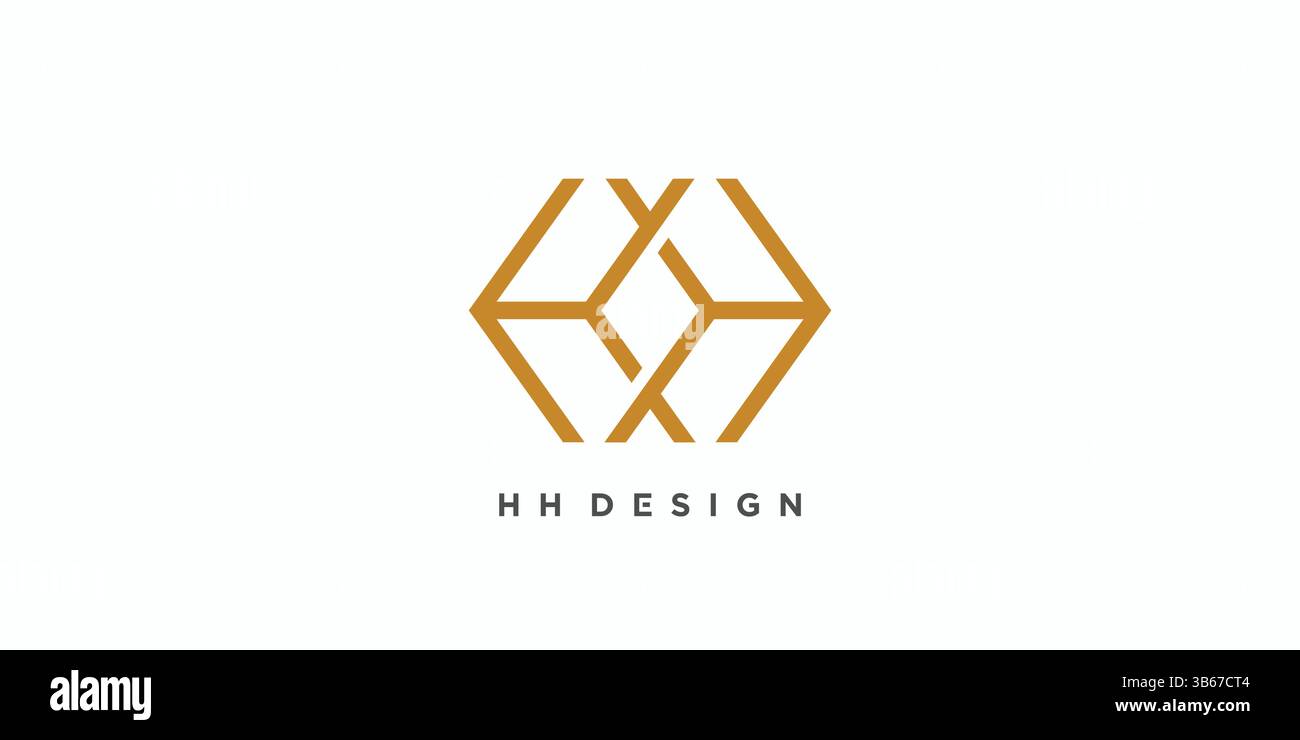 The HH logo design is luxurious and professional Stock Vector Image ...