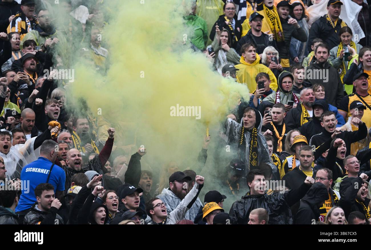 Dresden, Germany. 03rd May, 2025. Soccer: 3rd league, Arminia Bielefeld - Dynamo Dresden ...