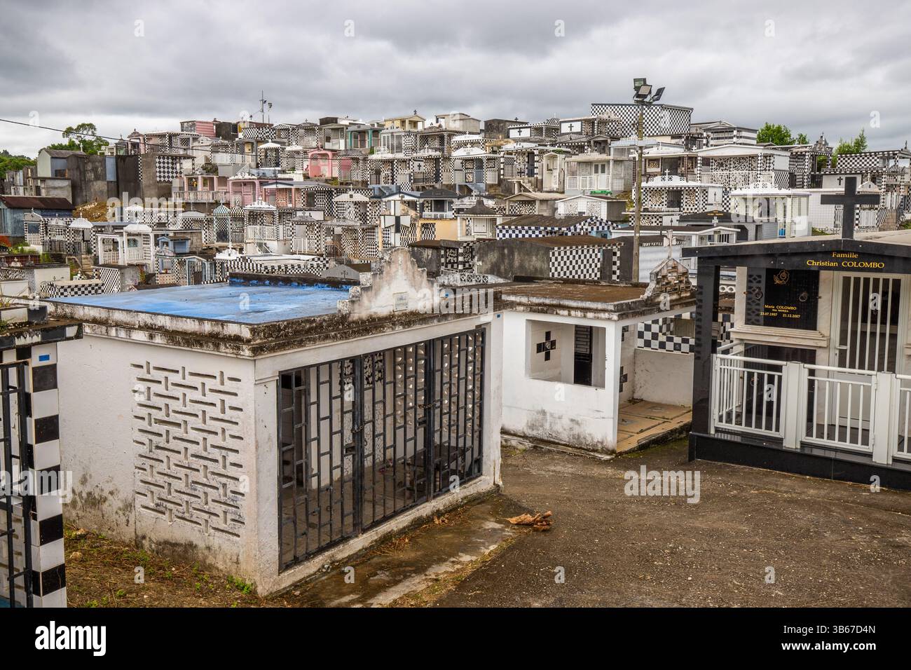 Famous cemetery, with numerous mausoleums and crypts, decorated with ...
