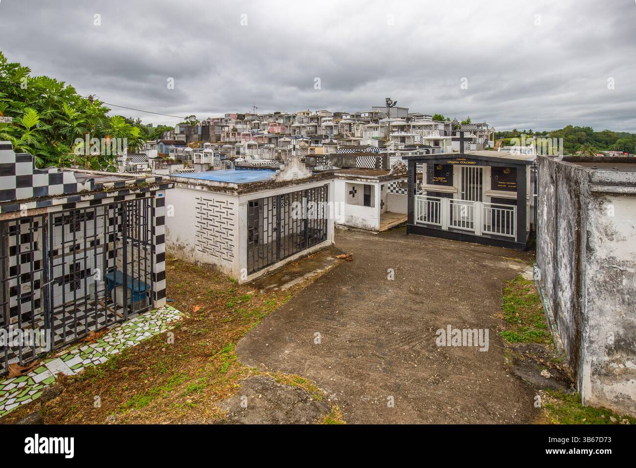 Famous cemetery, with numerous mausoleums and crypts, decorated with ...