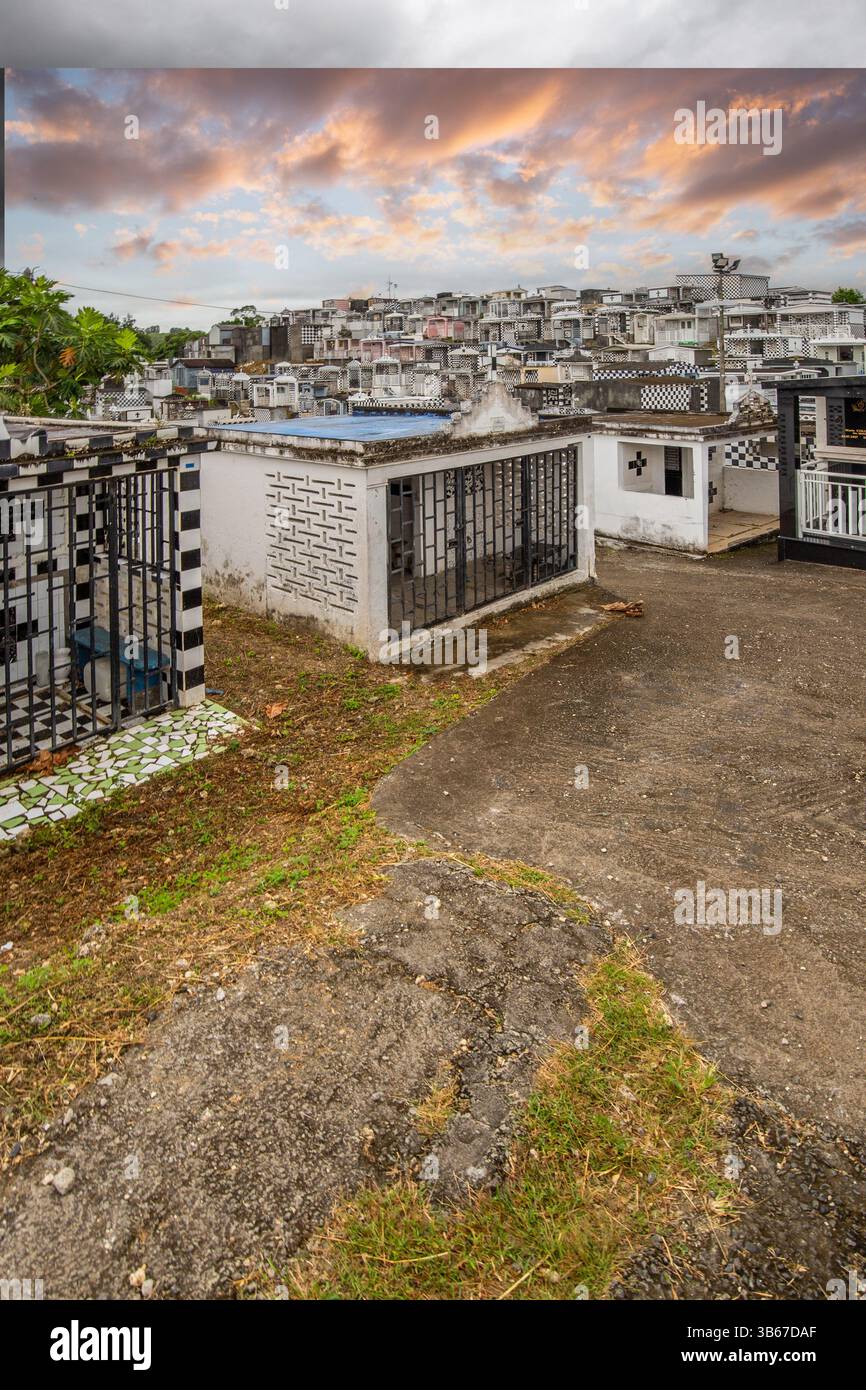 Famous cemetery, with numerous mausoleums and crypts, decorated with ...