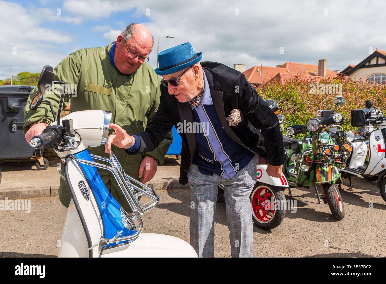 Troon, UK. 03rd May, 2025. Many motor scooter and Mod fans, along with ...