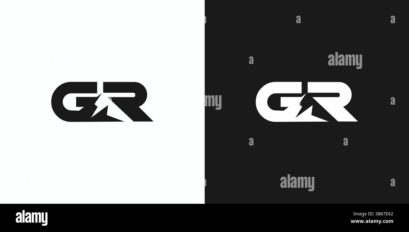 Gr mountain logo design Stock Vector Images - Alamy