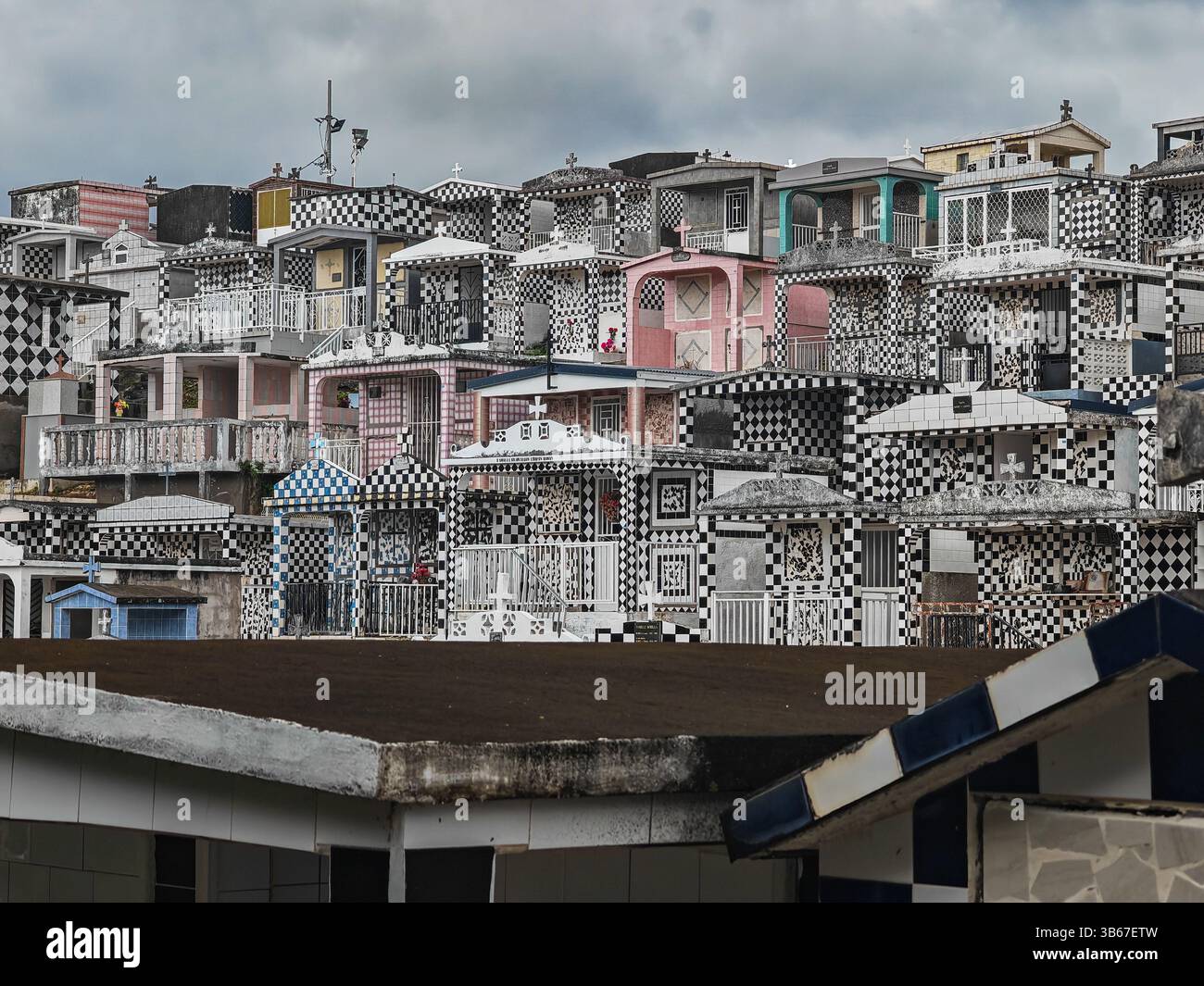 Famous cemetery, with numerous mausoleums and crypts, decorated with ...