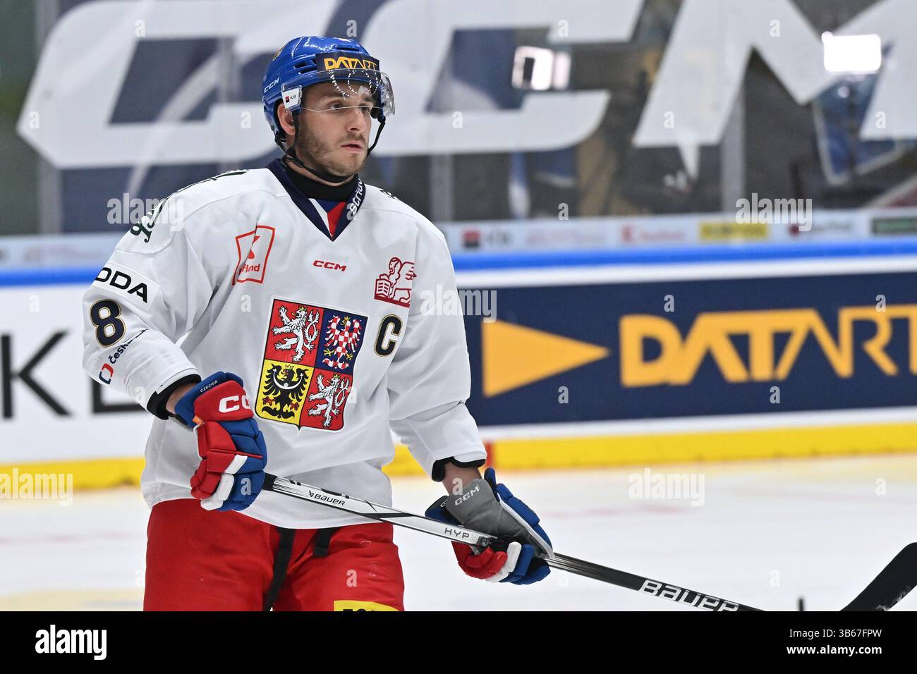 Ondrej Beranek (CZE) is seen during a warm-up prior to the Czech Hockey ...
