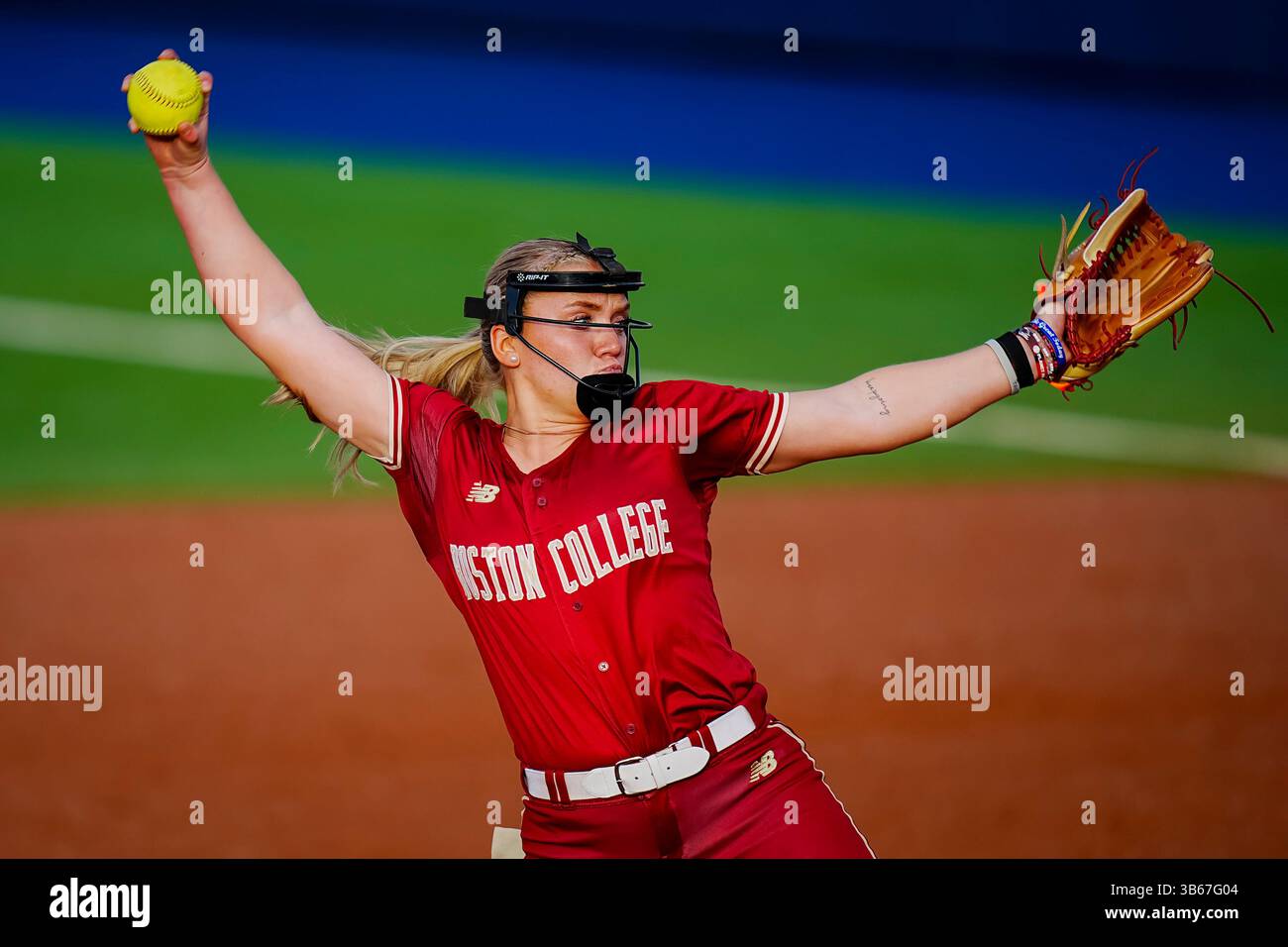 Boston College Eagles pitcher Kelly Colleran (13) pitches during an ...