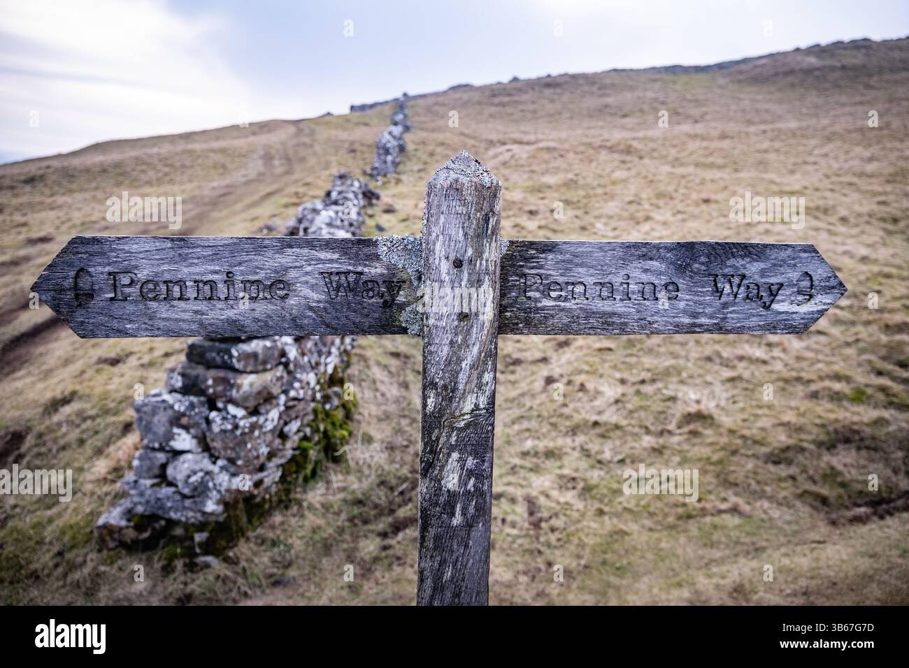 Pennine way signs in the Yorkshire Dales, England Stock Photo - Alamy