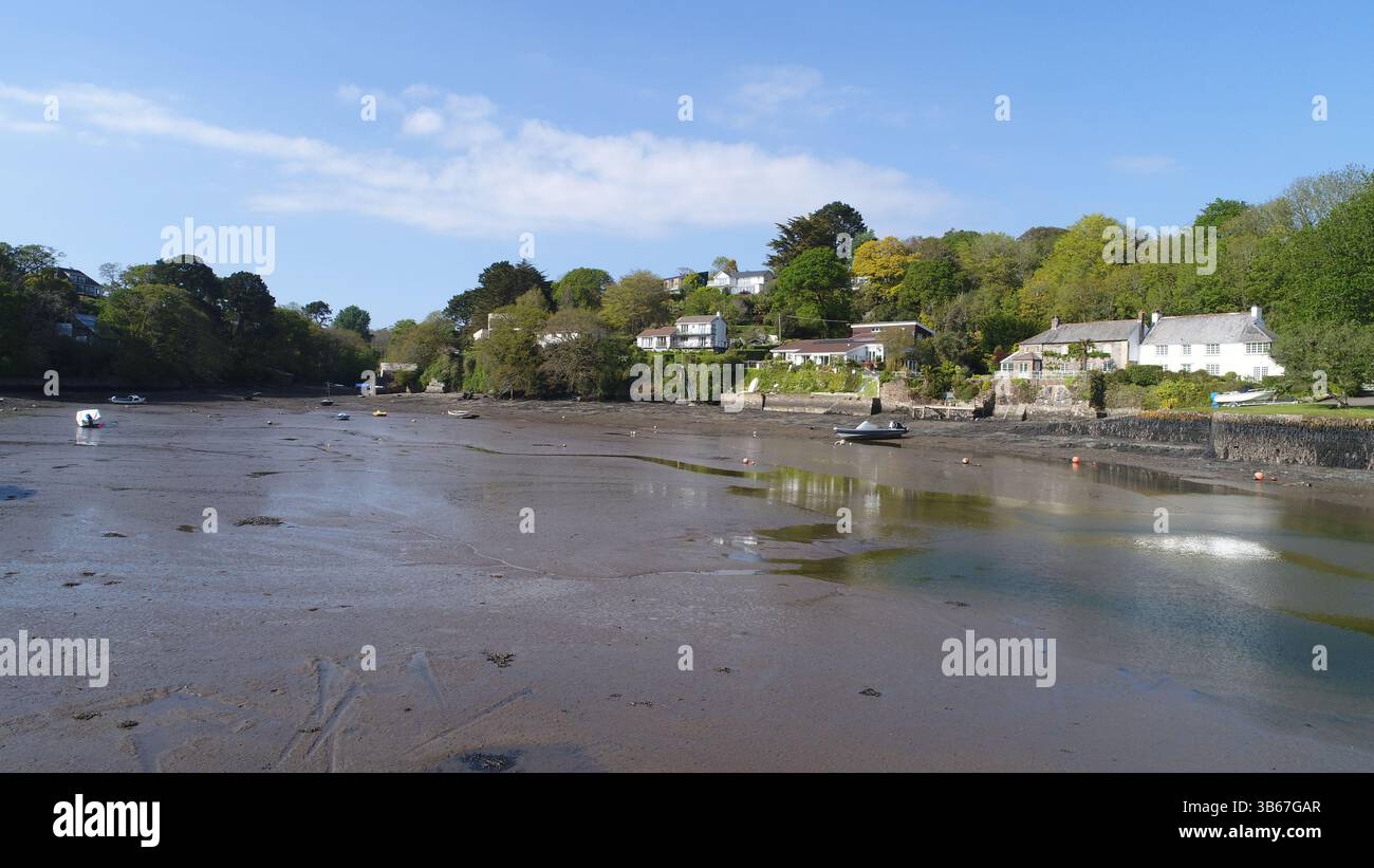 Pill Creek Feock Cornwall at Low tide Stock Photo - Alamy