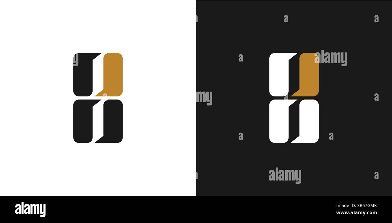 Trendy and unique Number 8 logo design Stock Vector Image & Art - Alamy