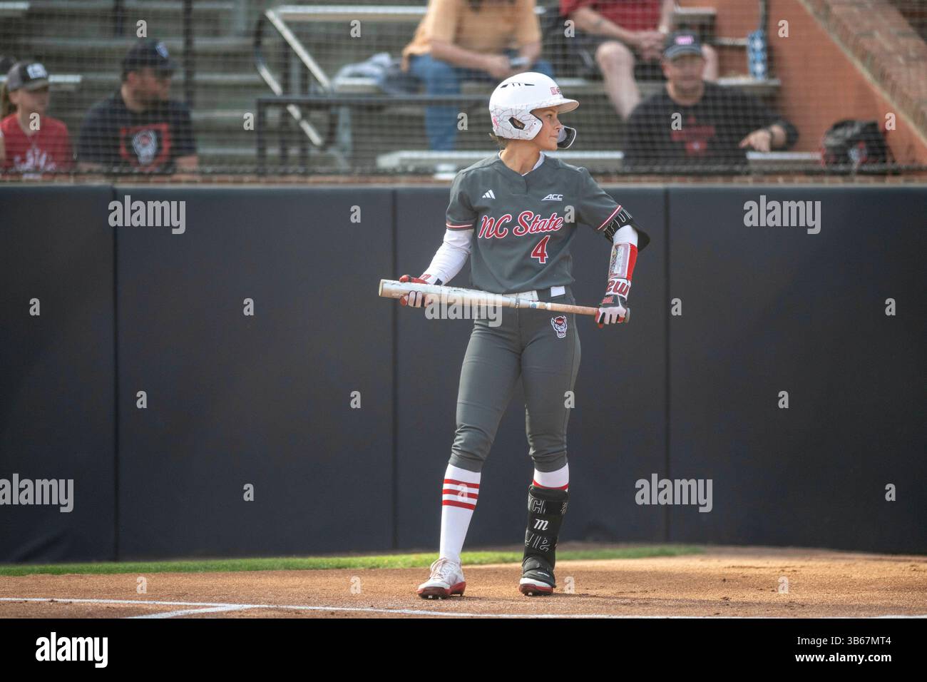 NC State Wolfpack Tori Ensley (4) during an NCAA softball game against the University of North ...