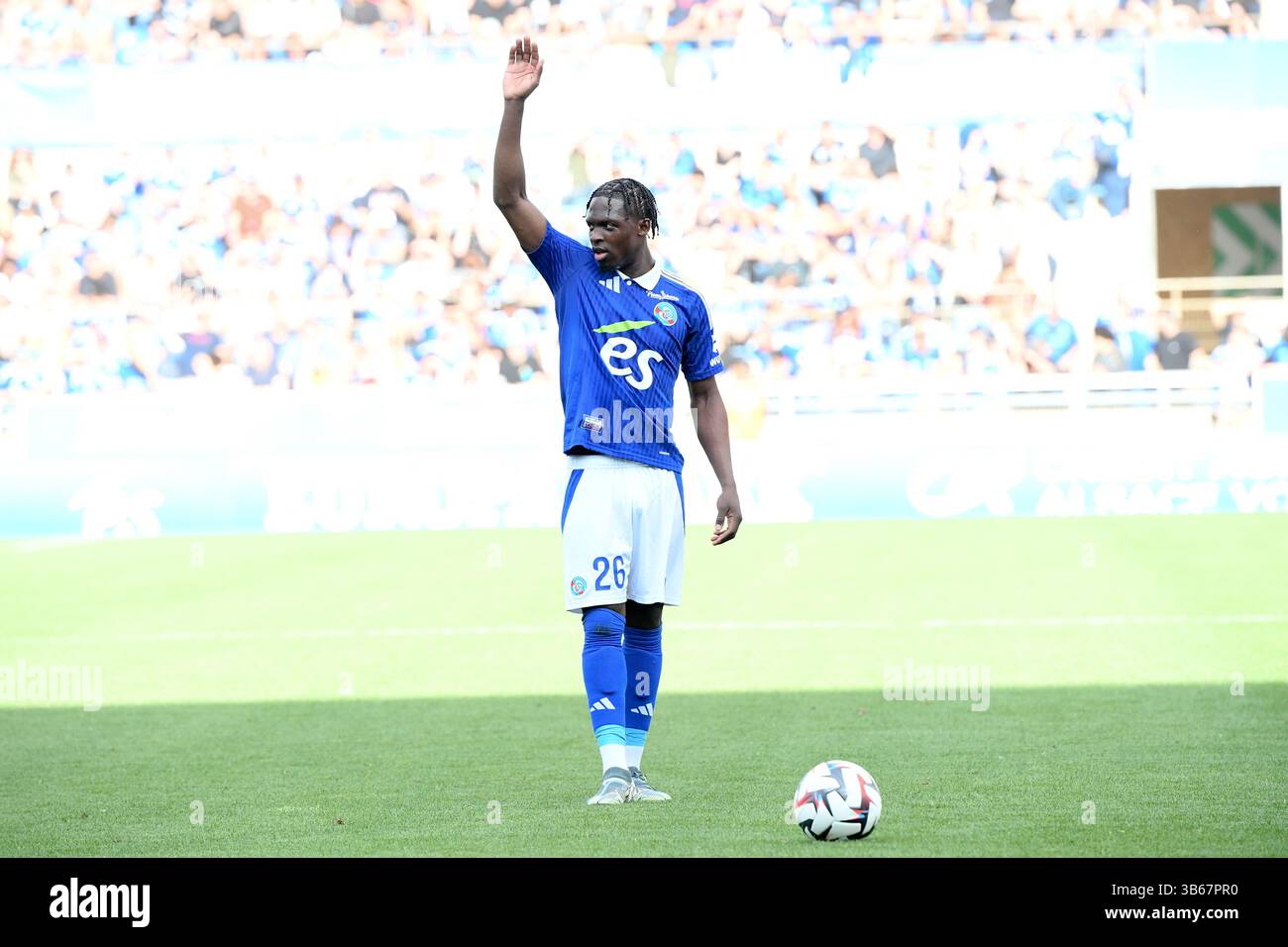 26 Dilane BAKWA (rcsa) during the Ligue 1 McDonald's match between Strasbourg and Paris at Stade ...