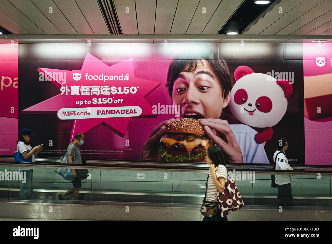 Hong Kong, China. 3rd May, 2025. A giant Foodpanda marketing campaign ...