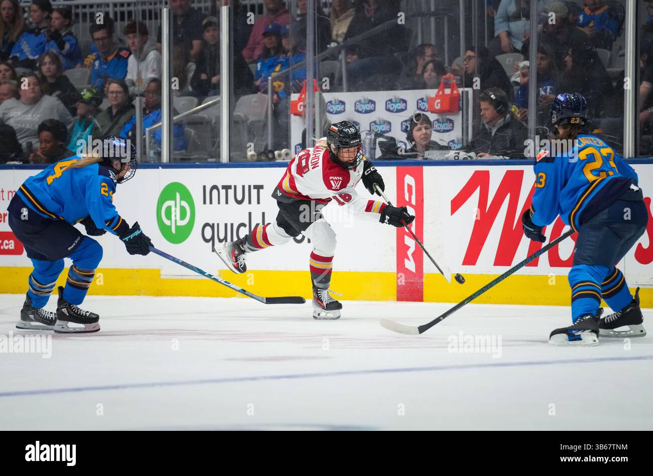 Toronto, Canada. 03rd May, 2025. Ottawa Charge's Mannon McMahon (18 ...