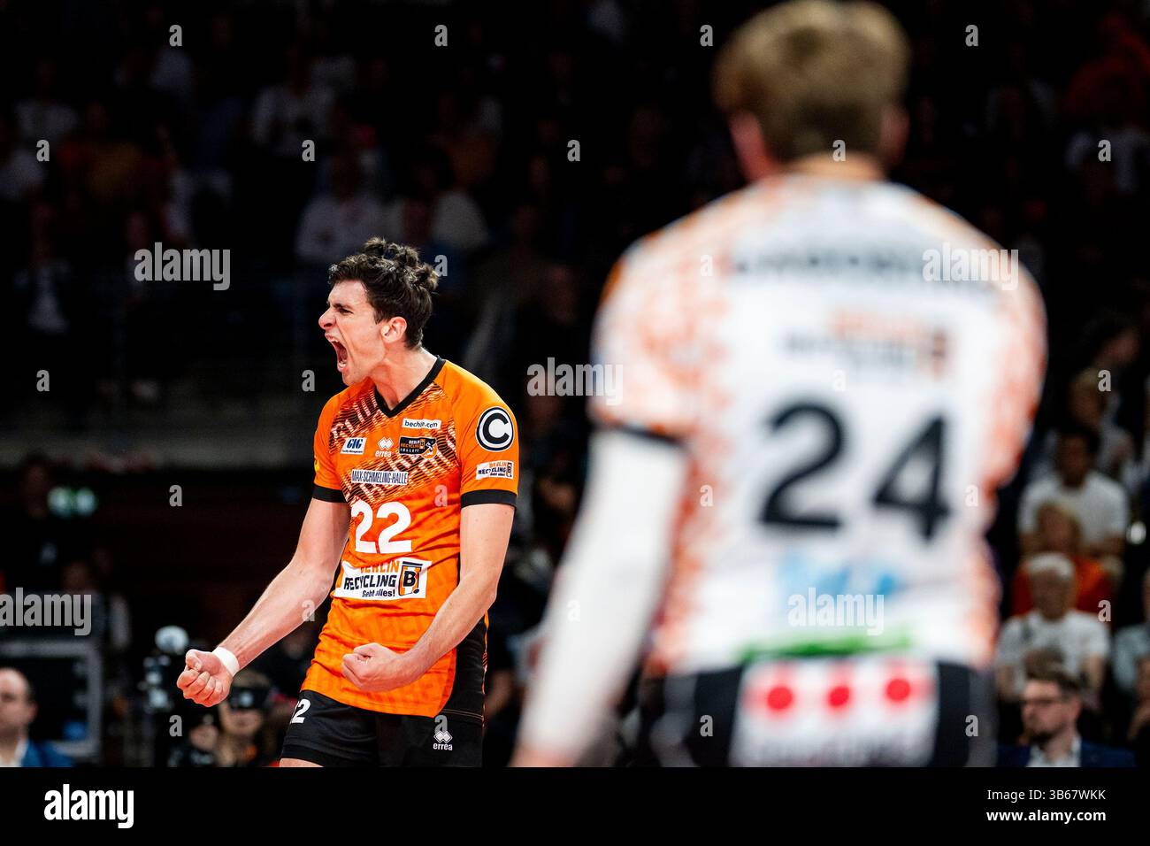 Berlin, Germany. 03rd May, 2025. Volleyball, men: Bundesliga, Berlin ...