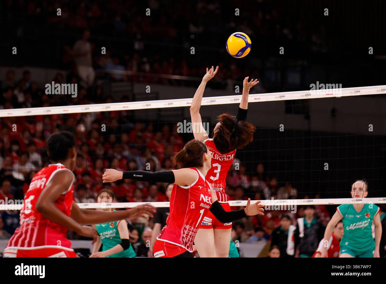 Tokyo, Japan. 3rd May, 2025. Shiori Tsukada (3) of NEC Red Rockets Kawasaki in action during a ...
