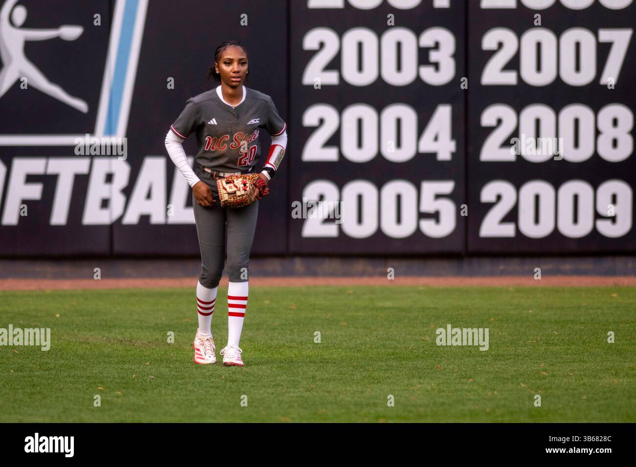 NC State Wolfpack Left Fielder MaKayla Marbury (20) during an NCAA ...
