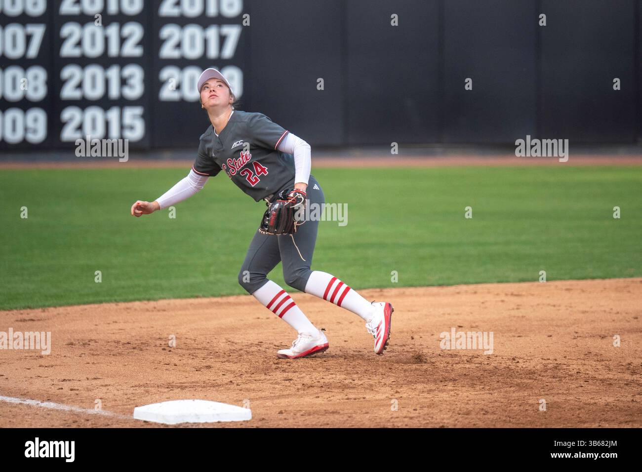 NC State Wolfpack Third Baseman Taryn Massey (24) during an NCAA ...