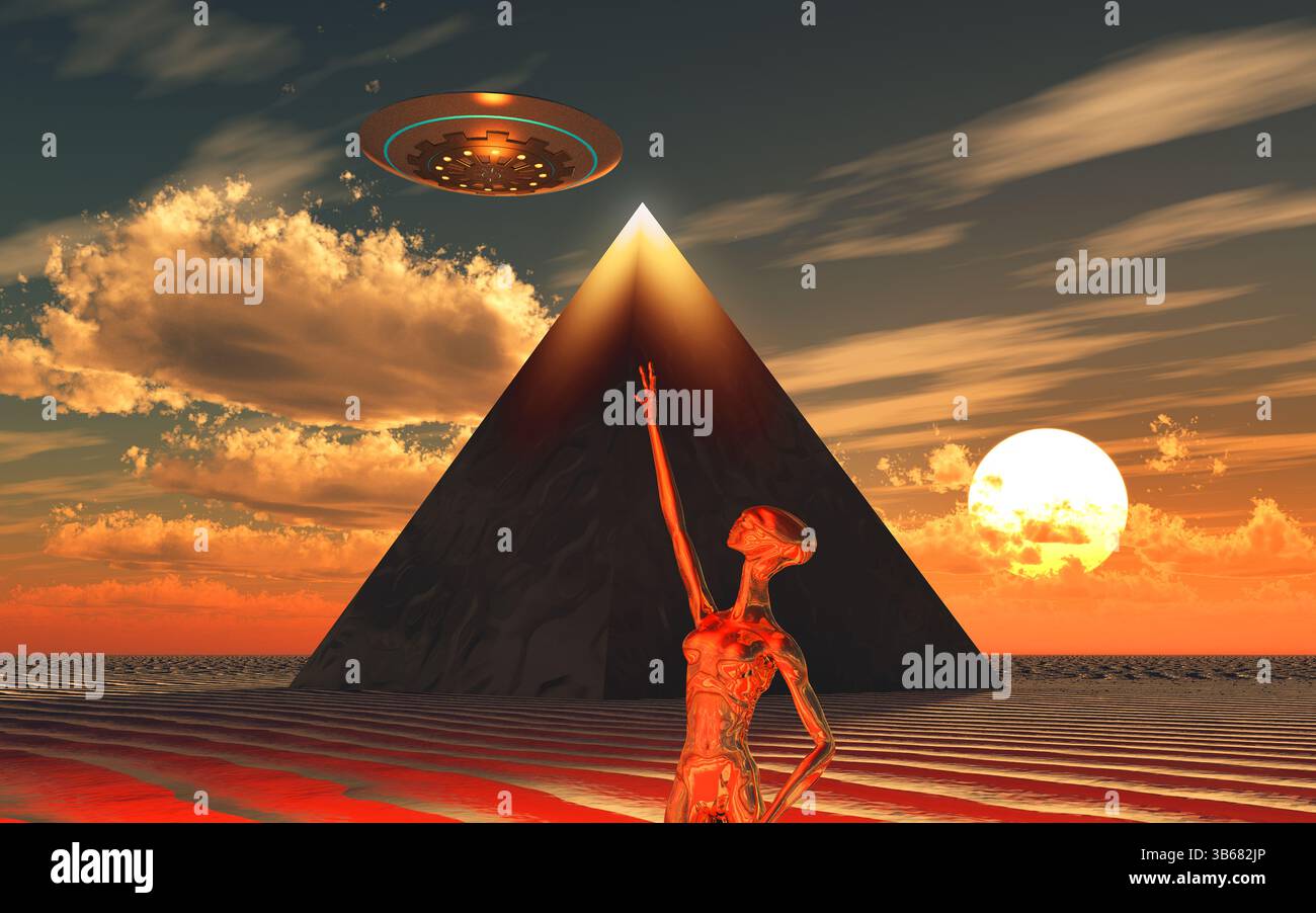 A Pyramid Power Station Stock Photo - Alamy
