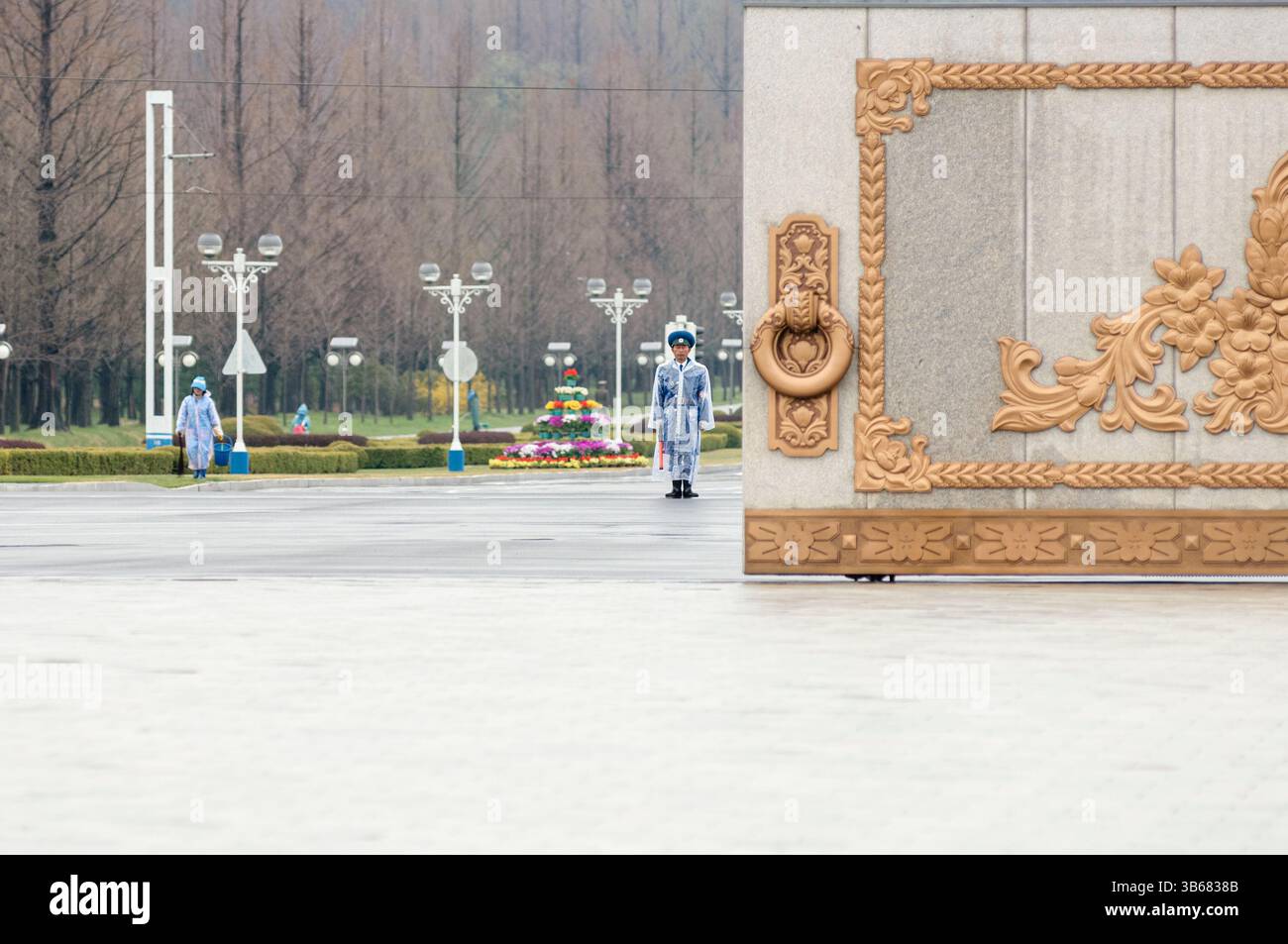 April 14, 2018, Pyongyang, North Korea: A North Korean police officer ...