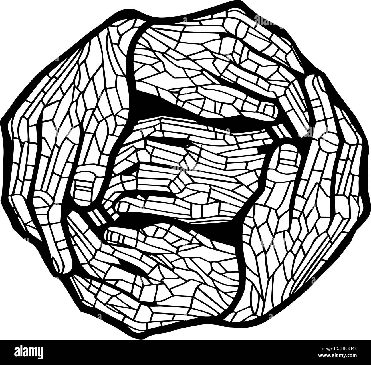 Artistic representation of labor movement values with intertwined hands ...