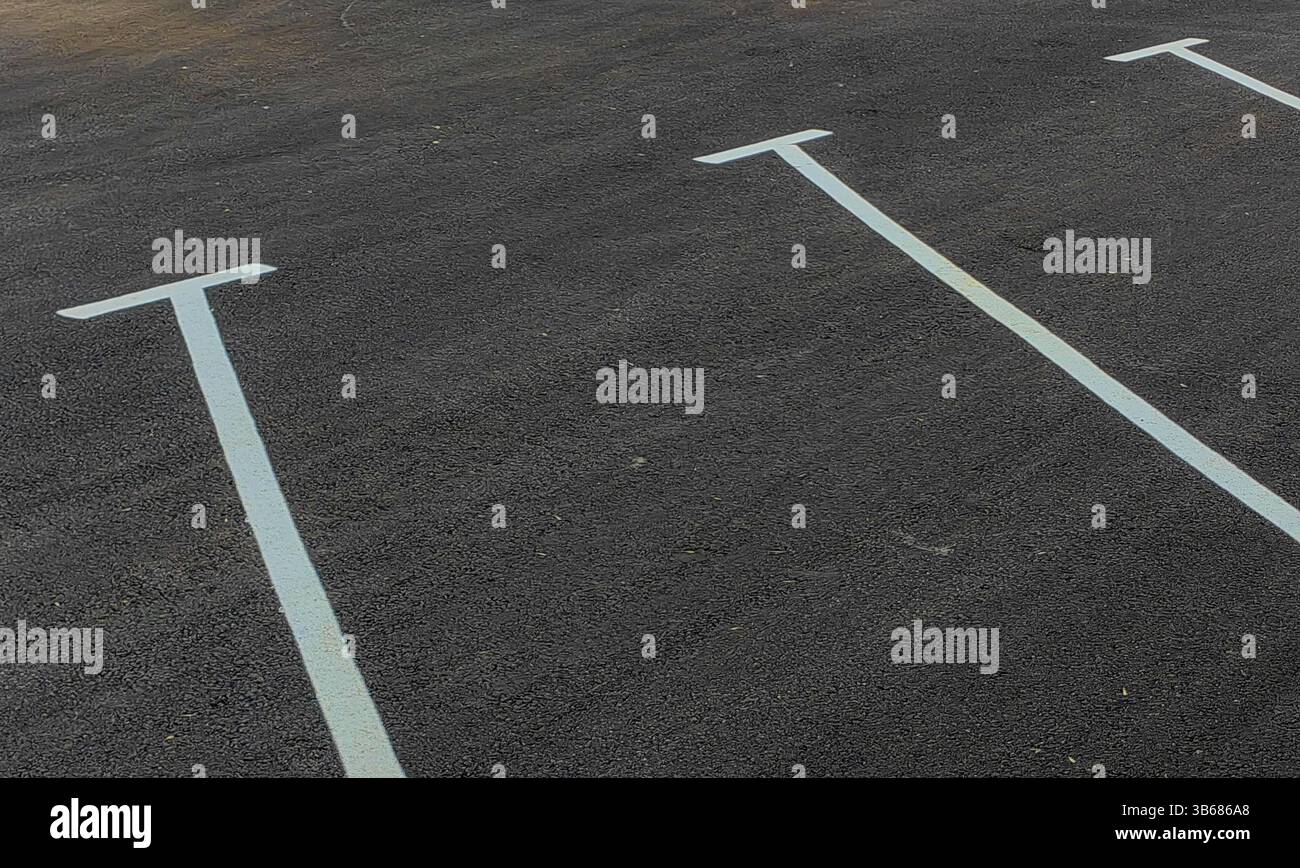 Urban Minimalism: Empty Parking Lot Stock Photo - Alamy