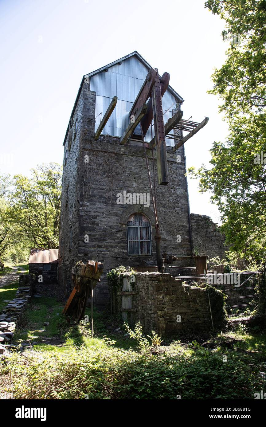The remains of a tall slate Cornish beam engine installed at Dorothea ...