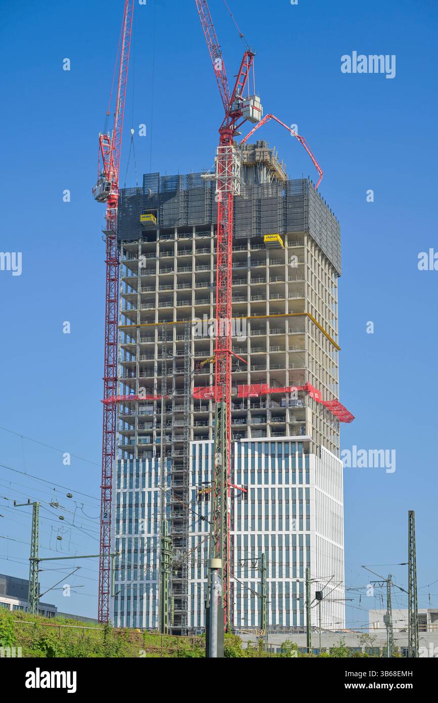 Baustelle Neubau, Sparda Bank Tower, Europa-Allee, Europacity, Frankfurt am Main, Hessen ...