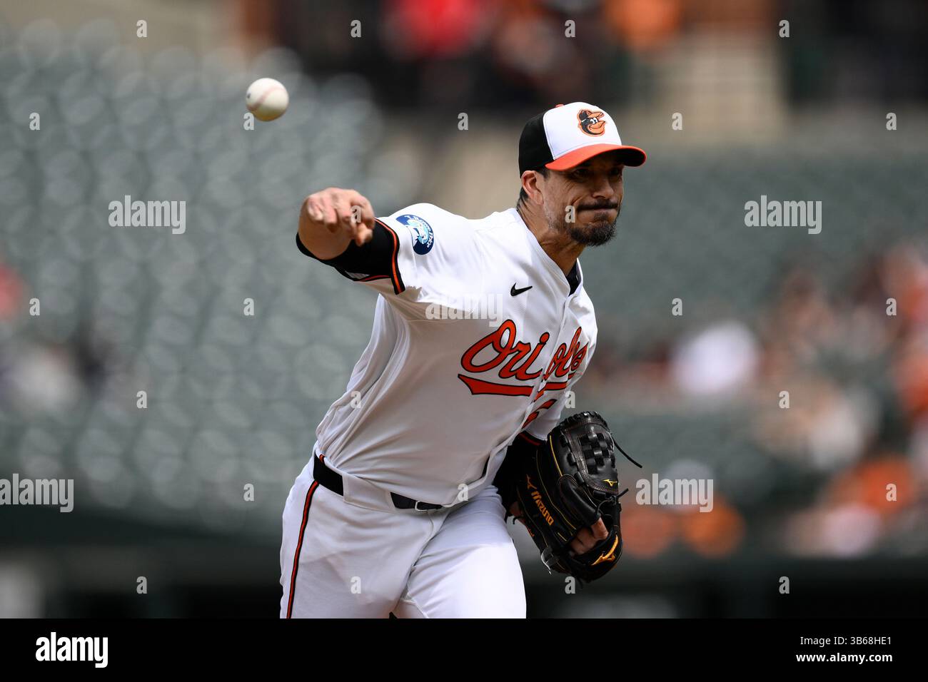 Baltimore Orioles starting pitcher Charlie Morton (50) in action during ...