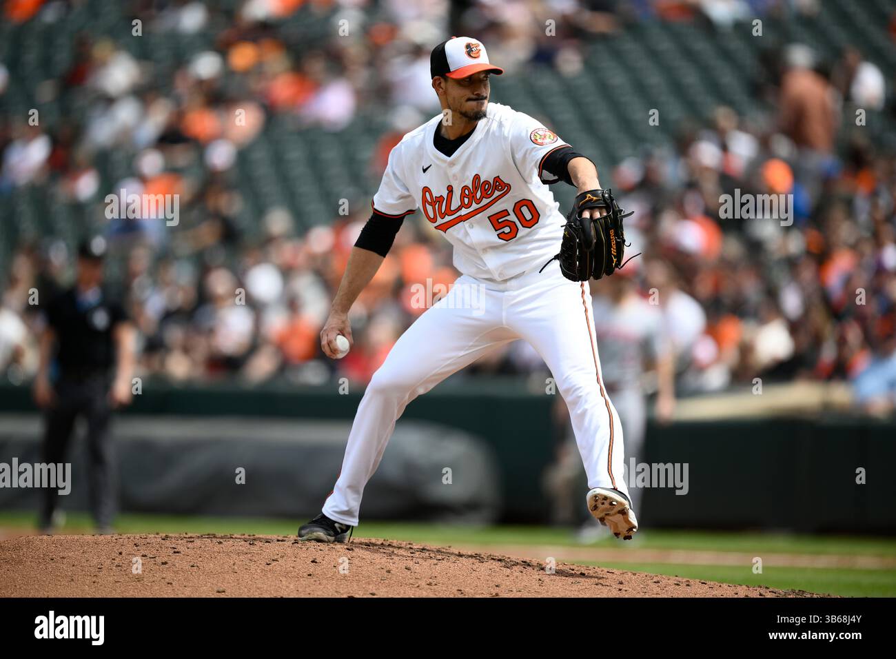 Baltimore Orioles starting pitcher Charlie Morton (50) in action during ...