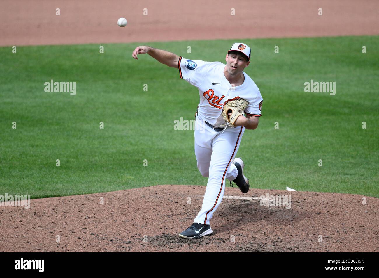 Baltimore Orioles relief pitcher Cody Poteet in action during a ...
