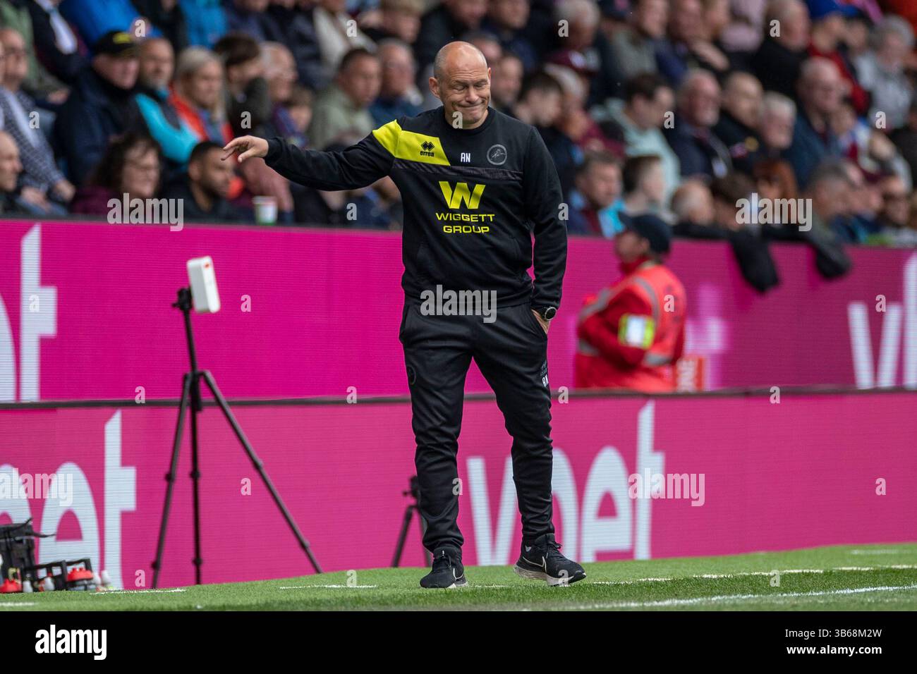 Millwall F.C. manager Alex Neil gesticulates during the Sky Bet ...