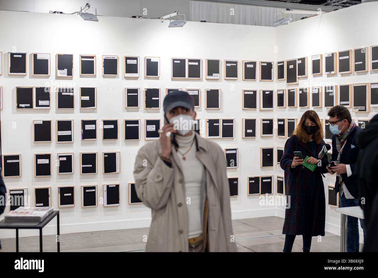 Visitors in the various pavilions of MiArt in Fiera Milano City. Milan ...