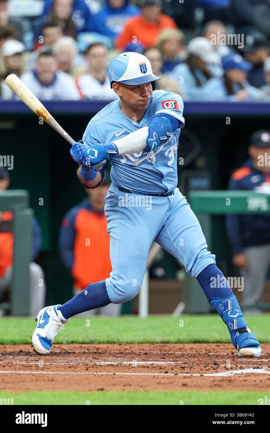 April 26, 2025: Kansas City Royals catcher Freddy Fermin (34) bats ...