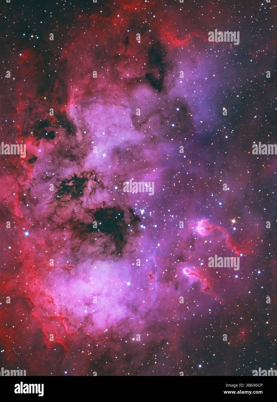 NGC 1893 star cluster and the Tadpole Nebula, IC 410 Stock Photo - Alamy