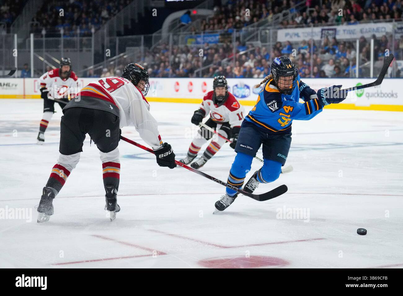 Toronto Sceptres' Renata Fast (14) and Ottawa Charge's Brianne Jenner ...
