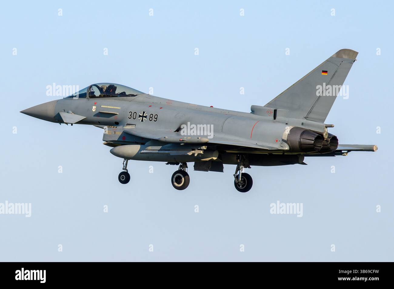 An EF2000 of the German Air Force prepares for landing Stock Photo - Alamy