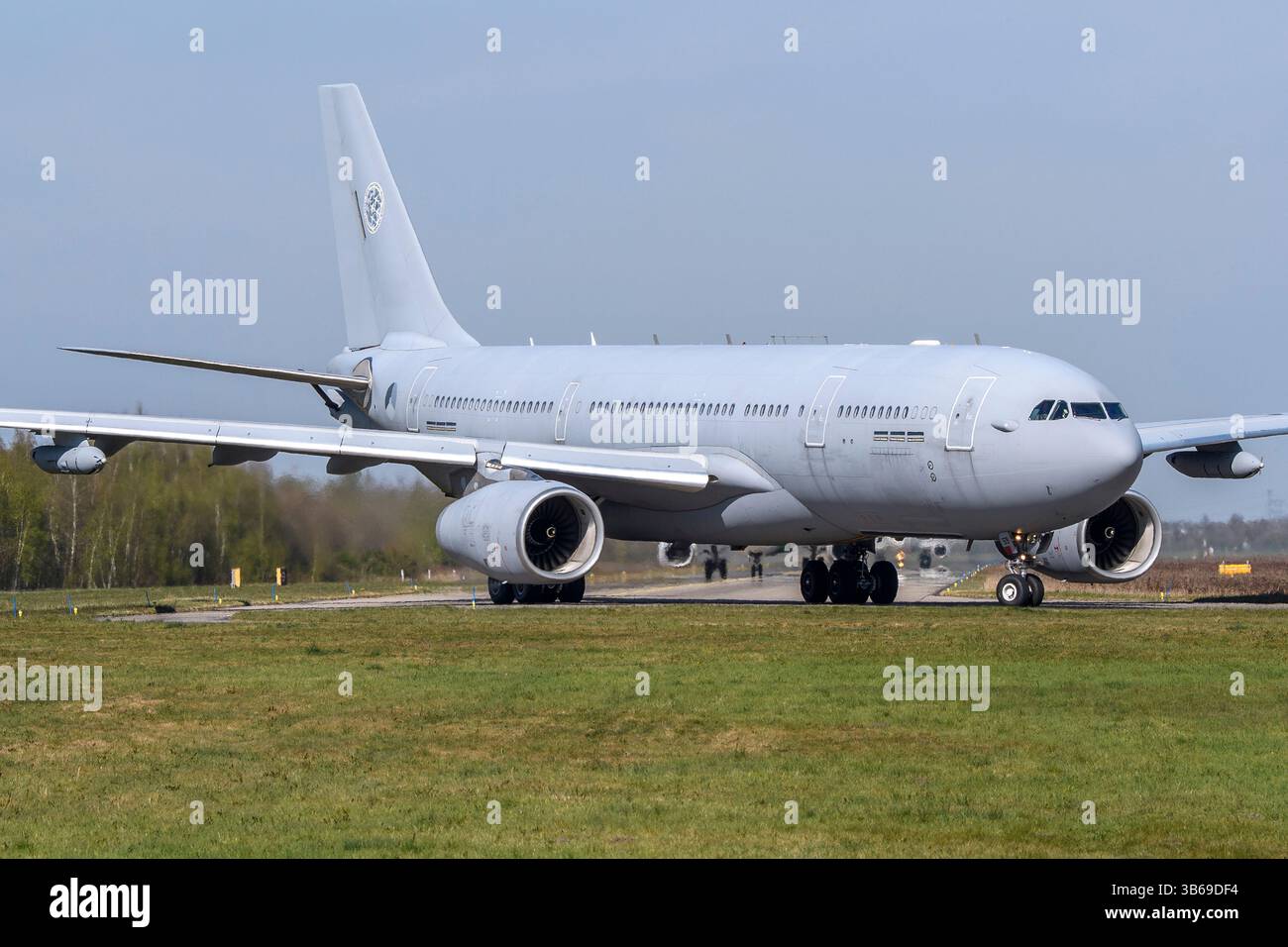 A NATO A330 MRTT taxies out for an evening mission, Eindhoven Air Base ...