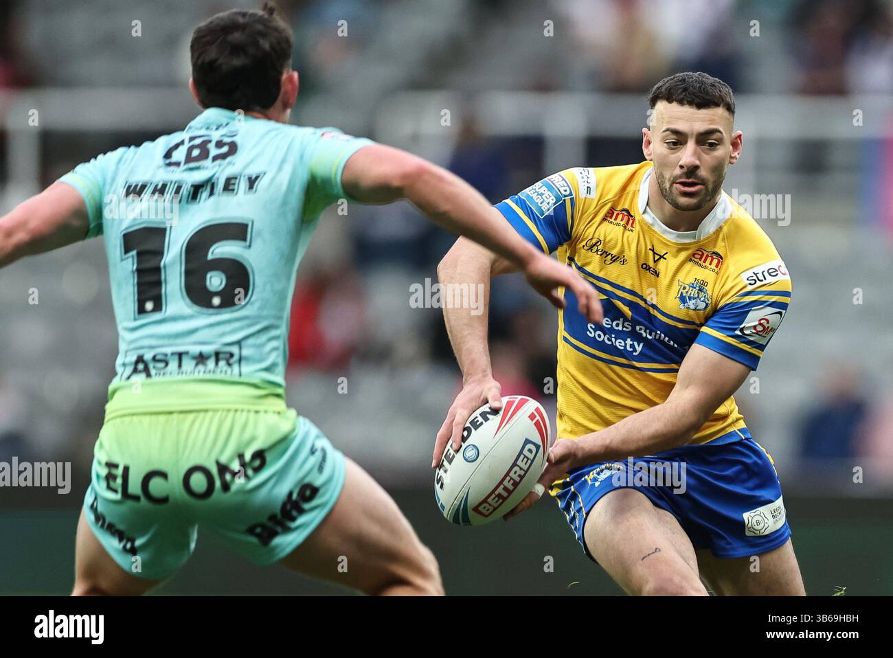 Newcastle, UK. 03rd May, 2025. Jake Connor of Leeds Rhinos in action ...